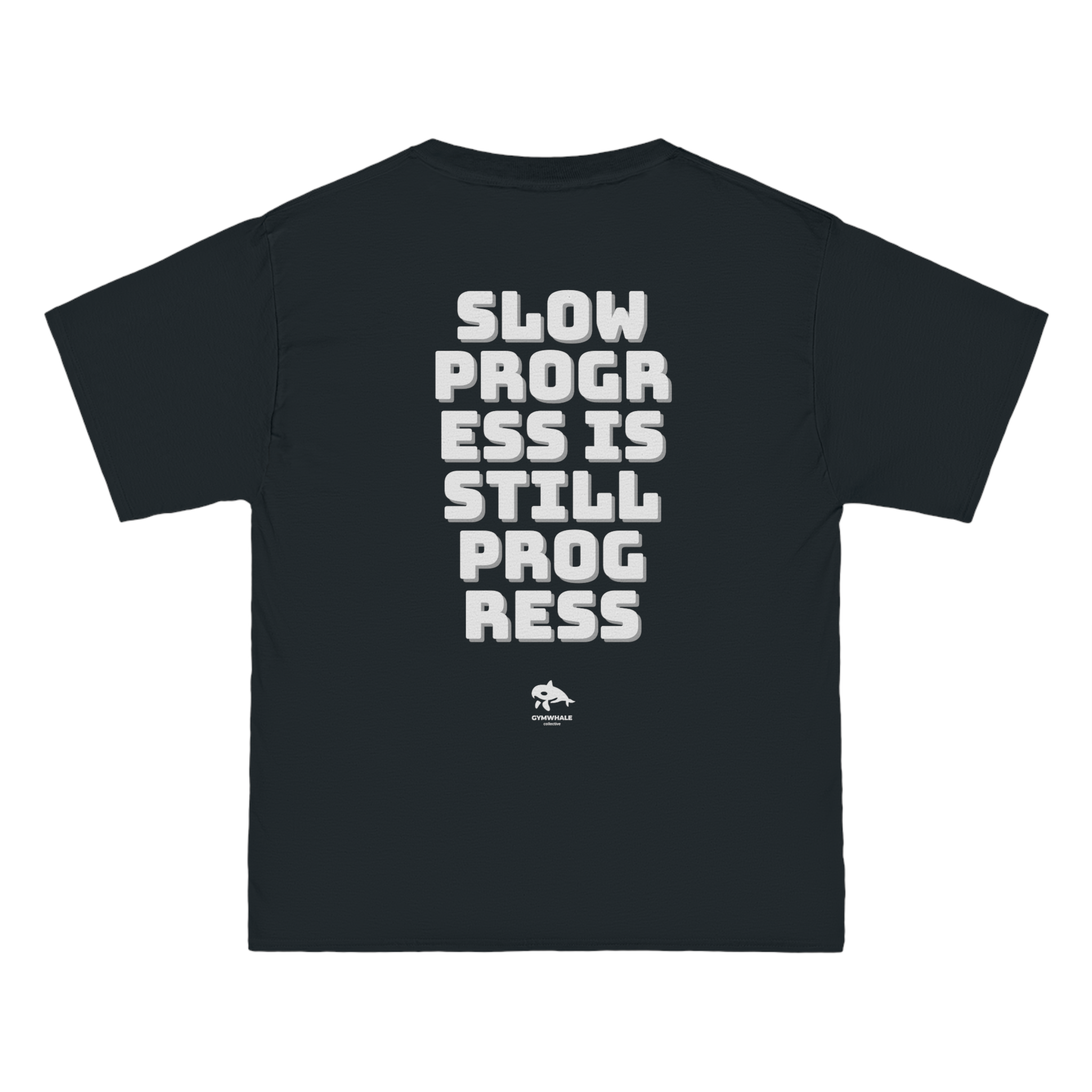 THE PROGRESS TEE - BLACK – Gymwhale Collective